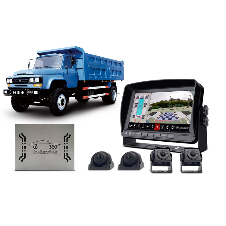 360 Degree Car Night Vision Reversing Camera 7 Inch TFT LCD Split Monitor