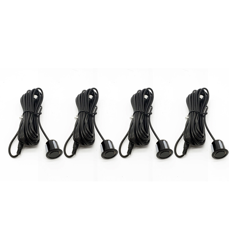 8 Black Parking Sensor Systems 0.3 To 2.2m Vehicle Backup Warning System