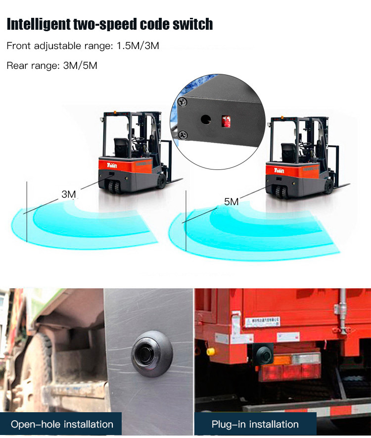 Weatherproof Car Reversing Radar Parking Aid System 4 Sensor Voice ...