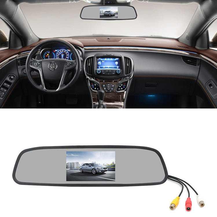 Digital Rear View Mirror LCD Screen 4.3 Inch DC12V To 24V With ...