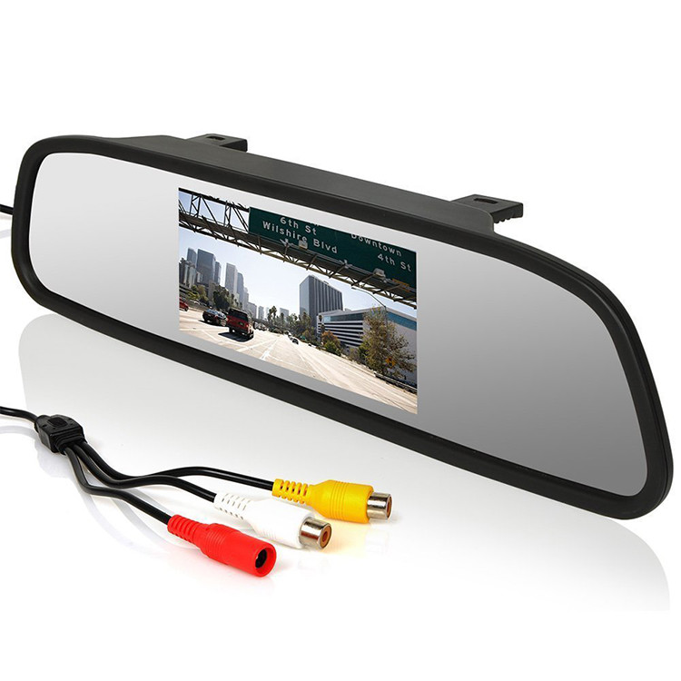 Auto Adjusting Brightness Vehicle Rear View Mirrors 4.3" LCD Screen ...