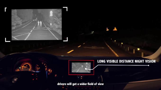 Infrared CMOS 200m Car Night Vision Camera For Safety Driving